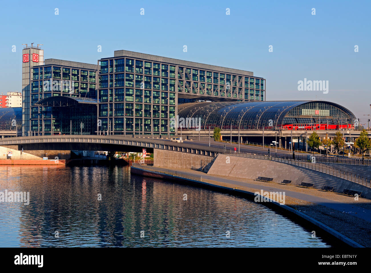 Berlin main station in the early morning, Germany, Berlin Stock Photo ...