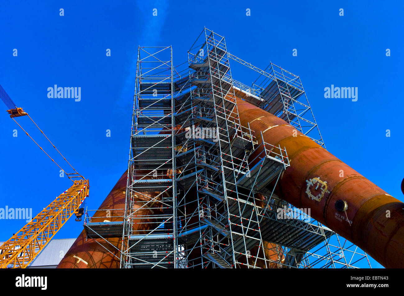 tripod construction for offshore wind farm before shipping , Germany ...
