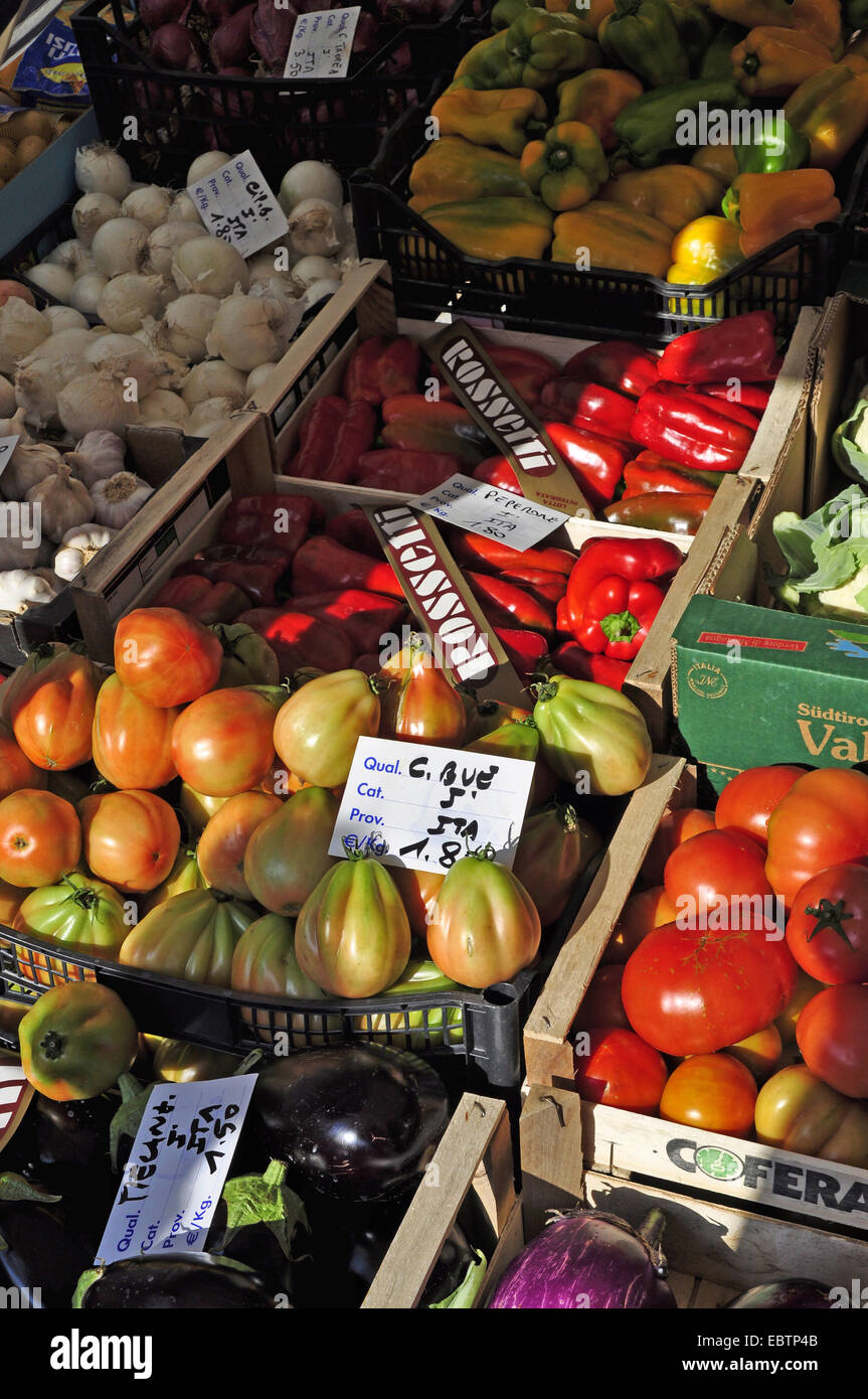 vegetable market at Lake Garda, Italy, Lombardy Stock Photo - Alamy