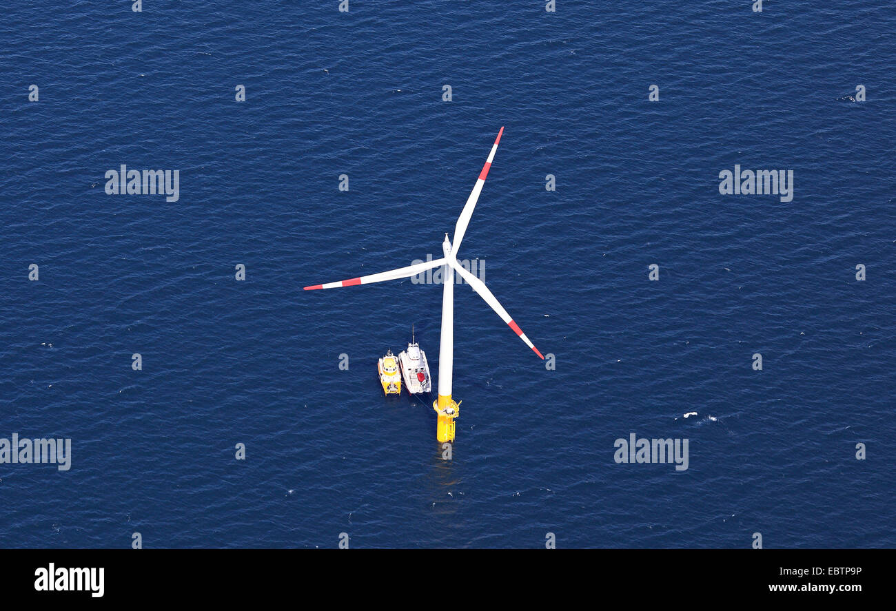 wind engine of Baltic 1 Offshore Wind Farm, Germany, Mecklenburg ...