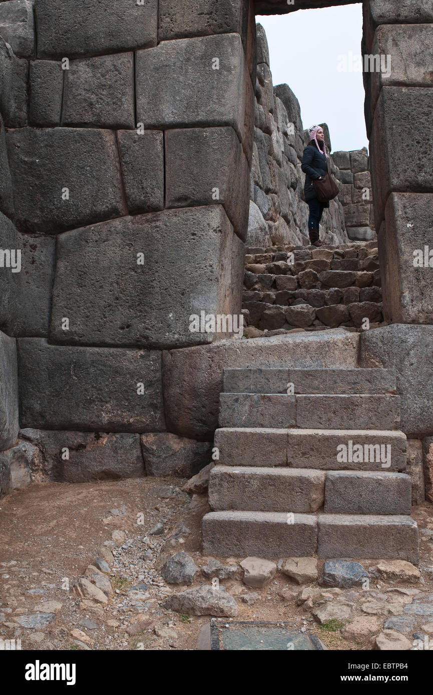 ancient ruins of Saqsaywaman, Peru, Cusco Stock Photo - Alamy
