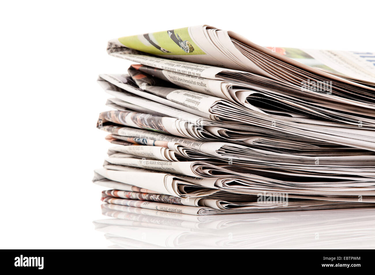 old newspapers and magazines in a pile Stock Photo - Alamy
