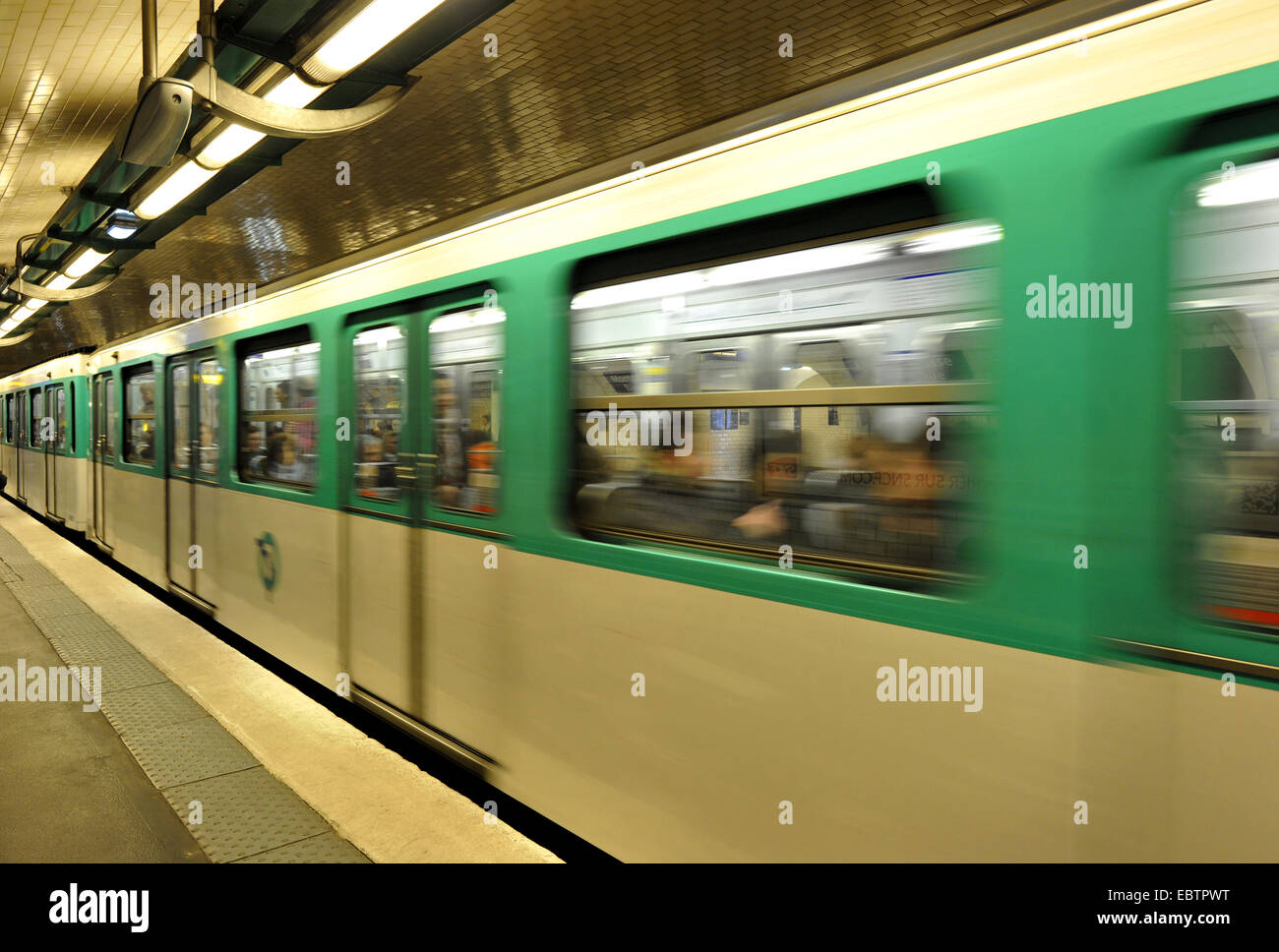 Metro on tracks in hi-res stock photography and images - Alamy