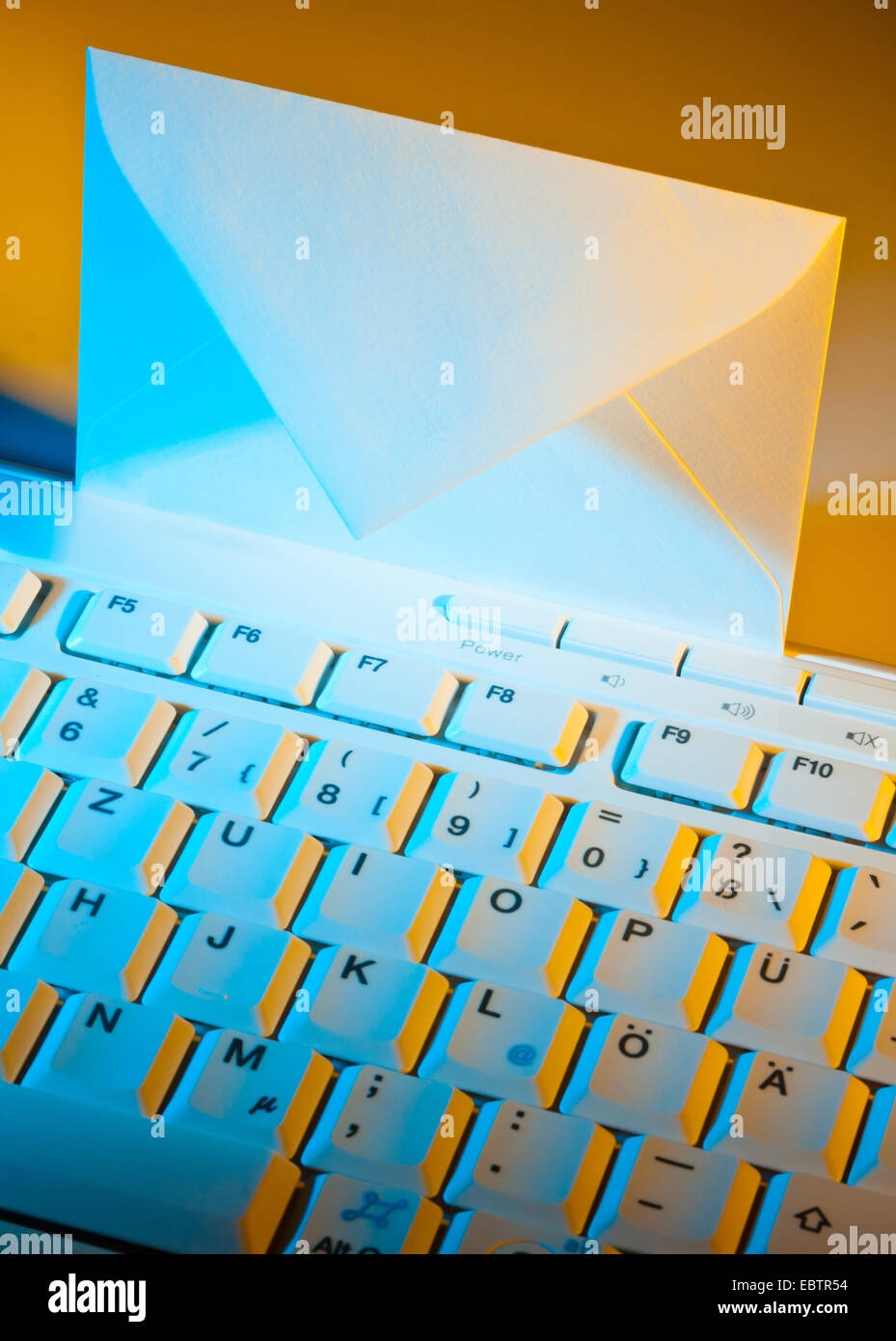 Keyboard of a computer and an envelope hi-res stock photography and ...