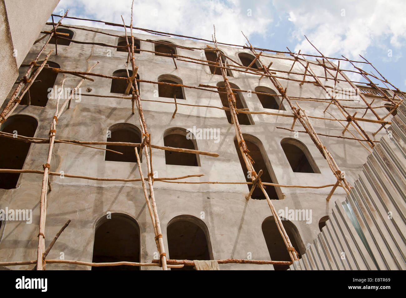 traditional scaffolding on Sansibar, Tanzania, Sansibar, Stone Town ...