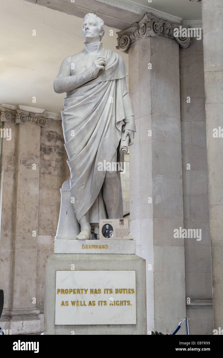 Statue of Thomas Drummond at Civic Hall, Dublin, a civic building in Dublin where council ...