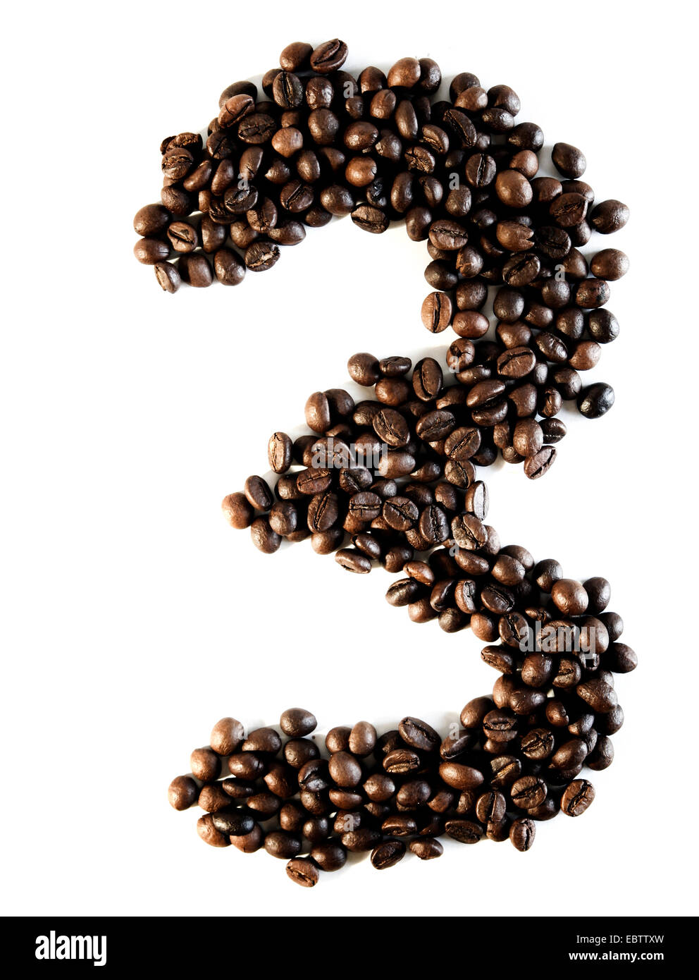 Number three made from coffee beans Stock Photo - Alamy