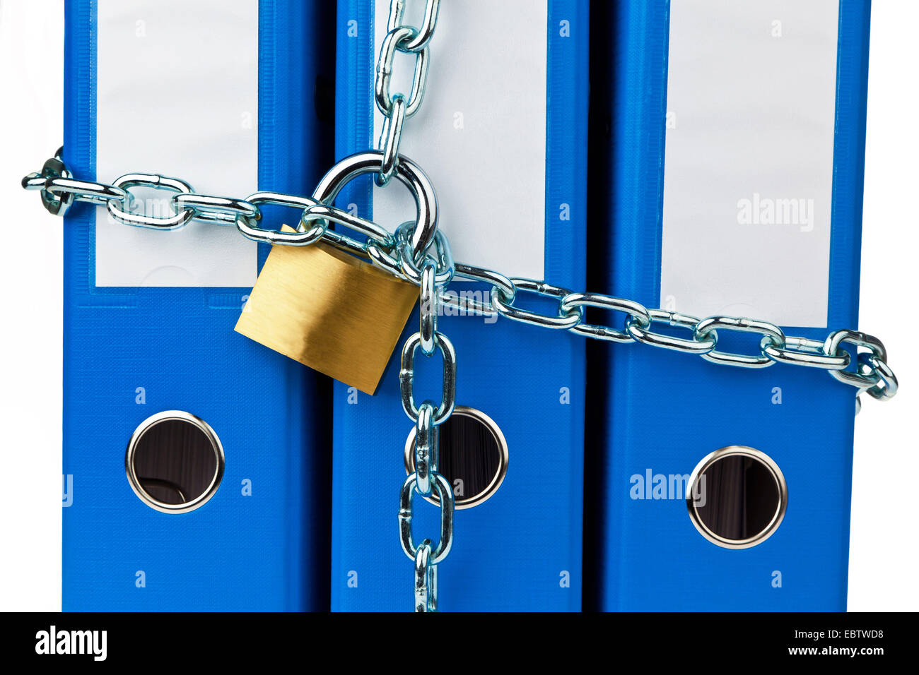 file folders locked with chain and padlock Stock Photo - Alamy