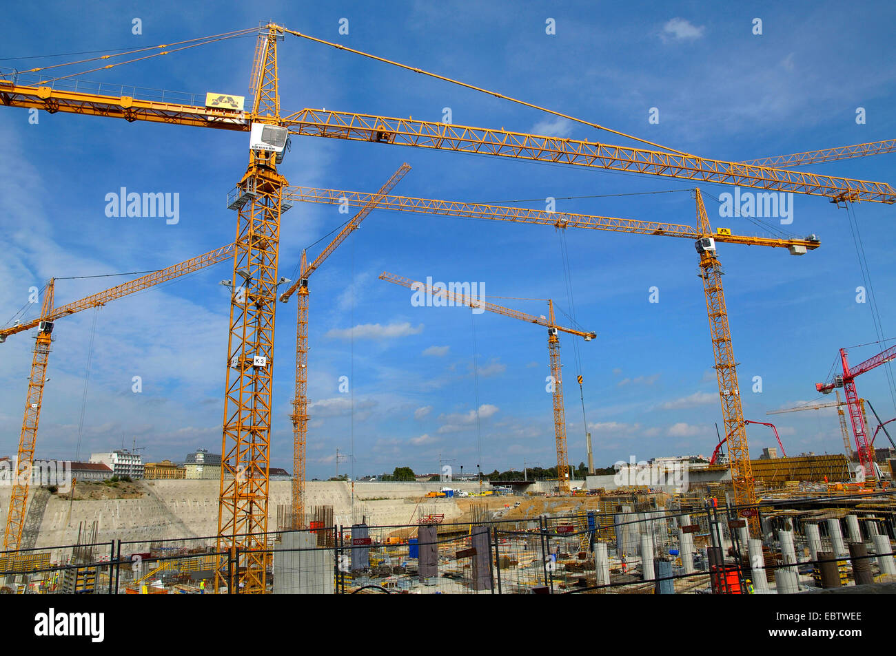 Vienna Central Station construction site , Austria, Vienna Stock Photo ...