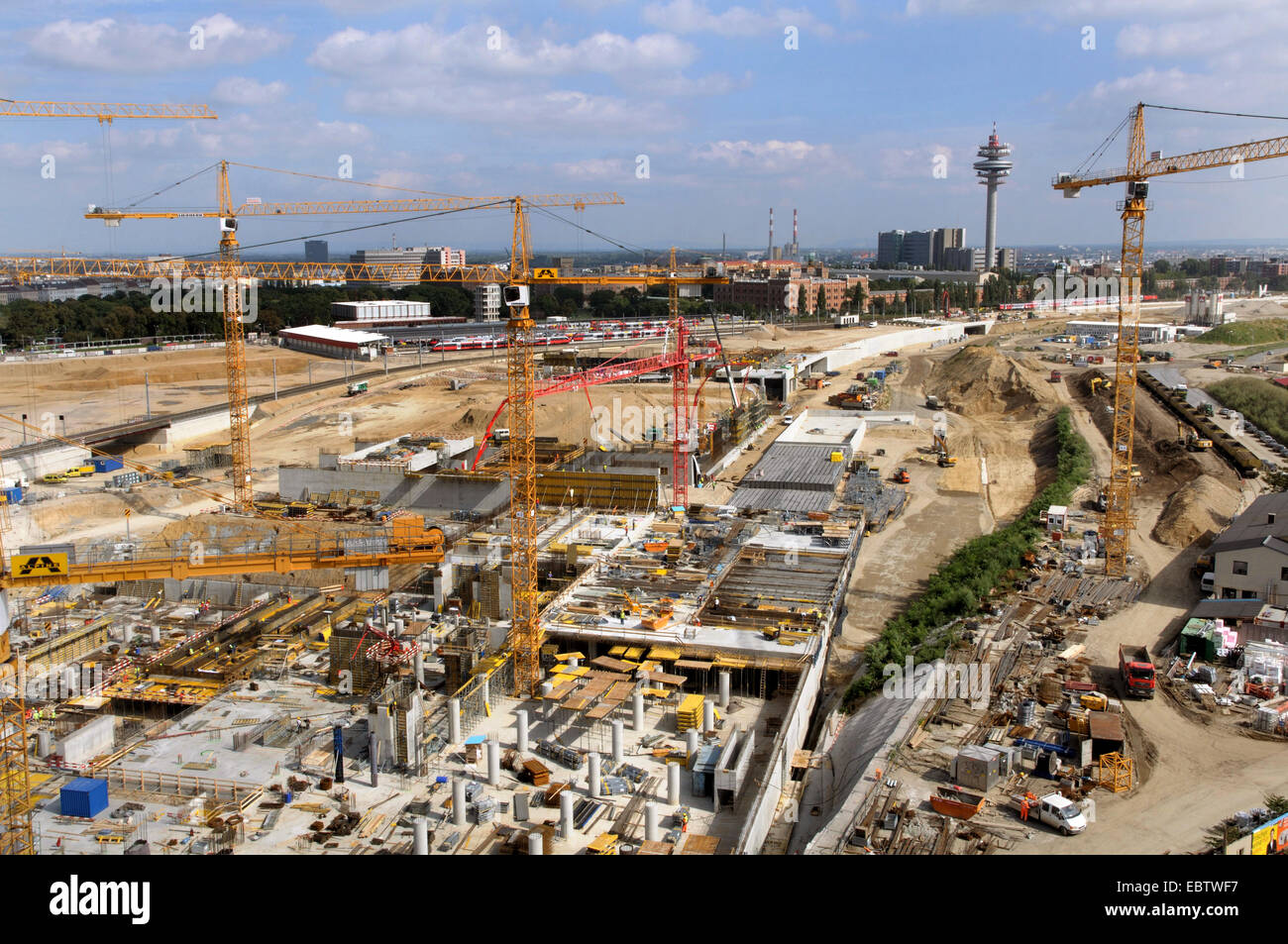 Vienna Central Station construction site , Austria, Vienna Stock Photo ...