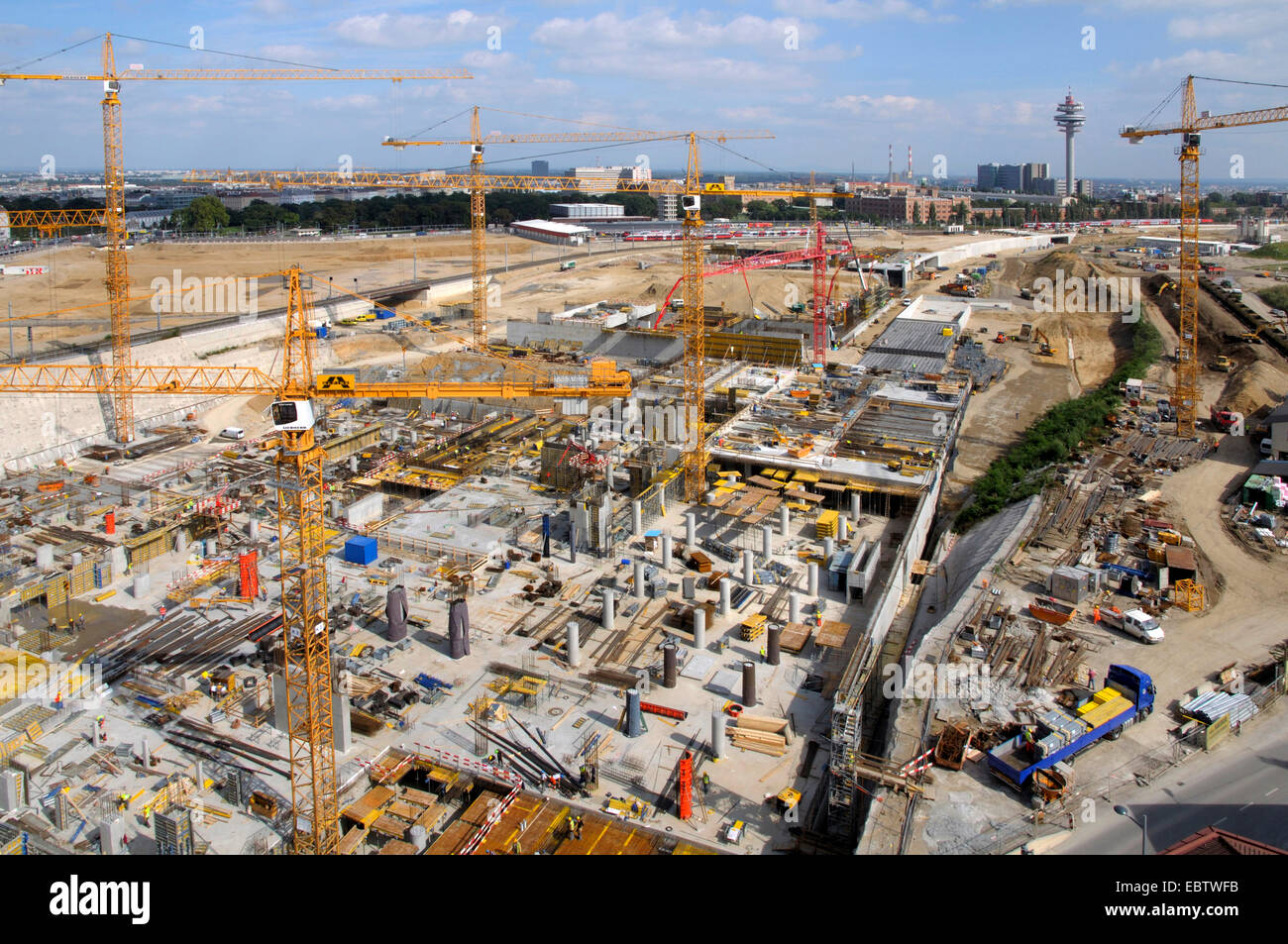 Vienna Central Station construction site , Austria, Vienna Stock Photo ...