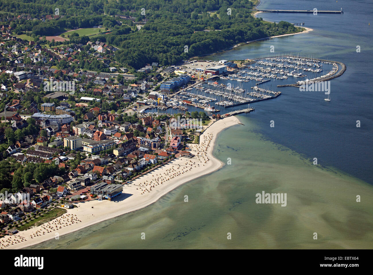 beach and marina of Laboe, Germany, Kiel Stock Photo - Alamy