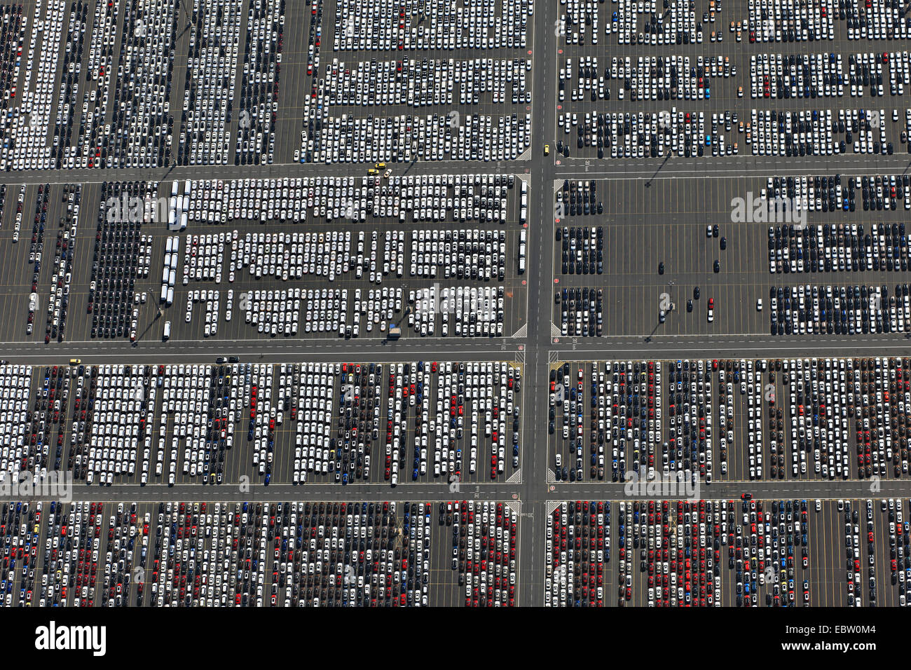 car park of import cars, Germany, Bremerhafen Stock Photo - Alamy