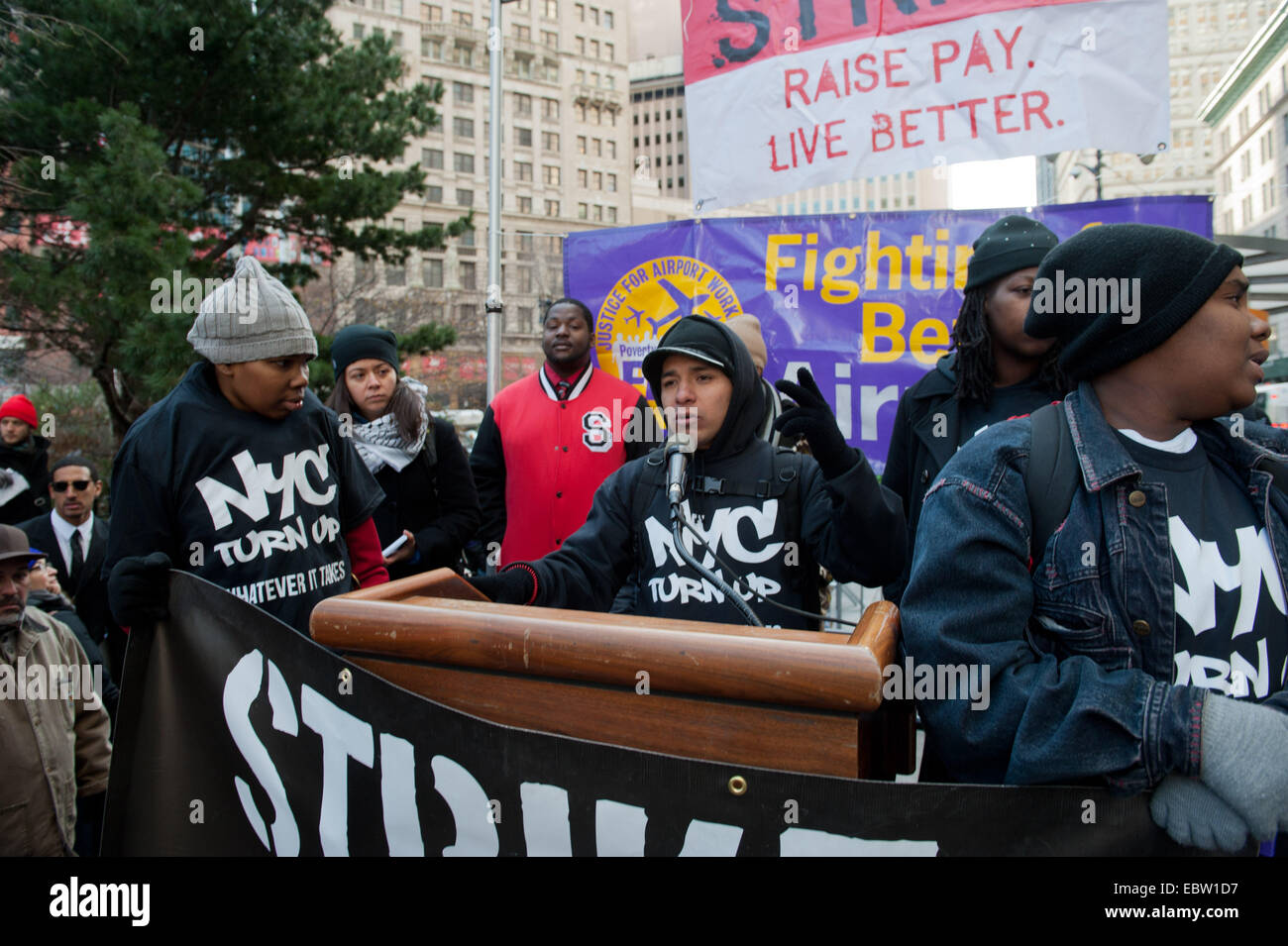 Manhattan, New York, USA. 4th Dec, 2014. Domino's Pizza worker Jose ...