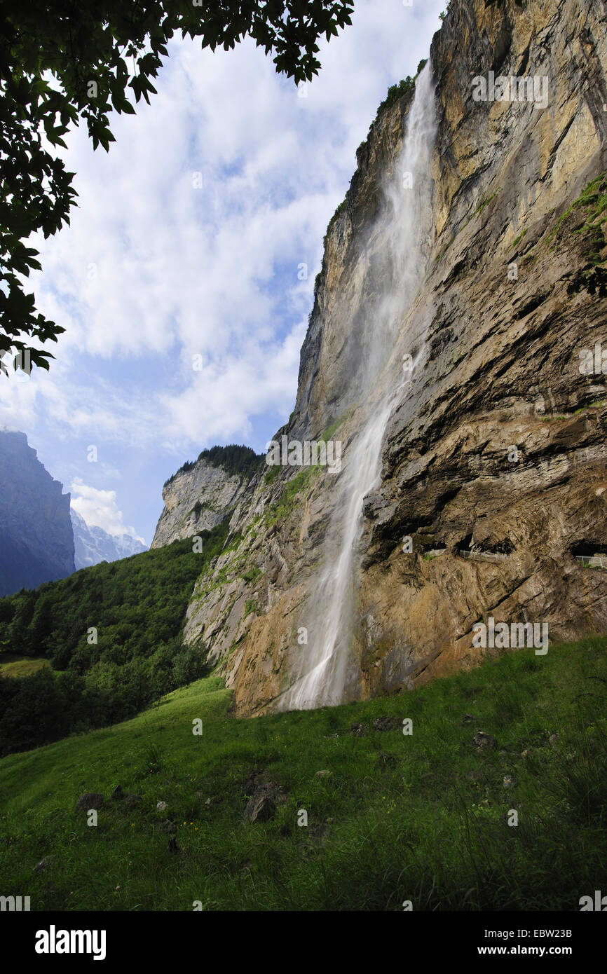 Staubbach waterfall at Interlaken, Switzerland, Bernese Oberland ...