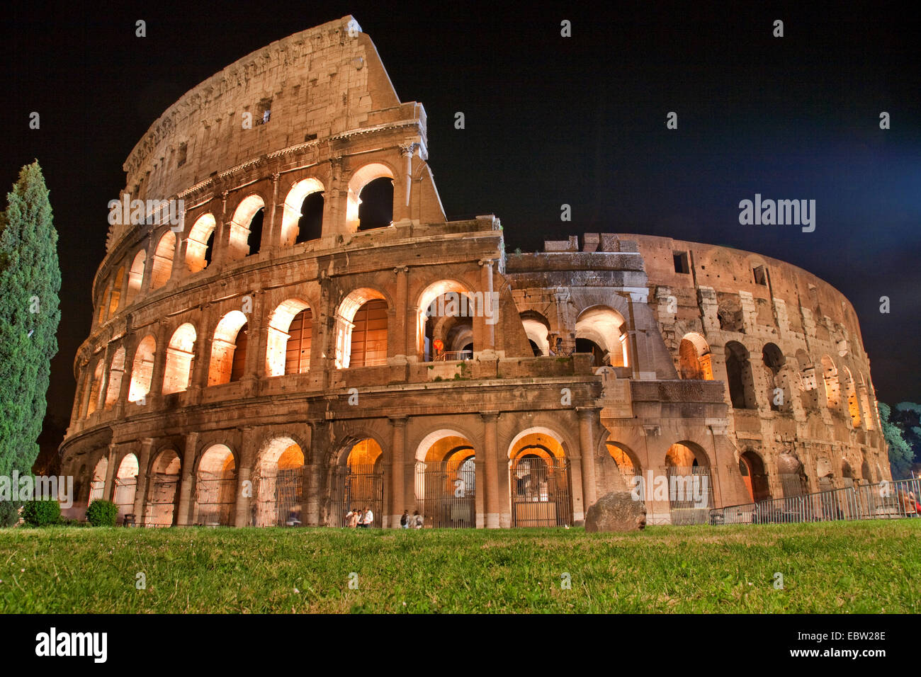 illuminated Colosseum at night, Italy, Rome Stock Photo - Alamy