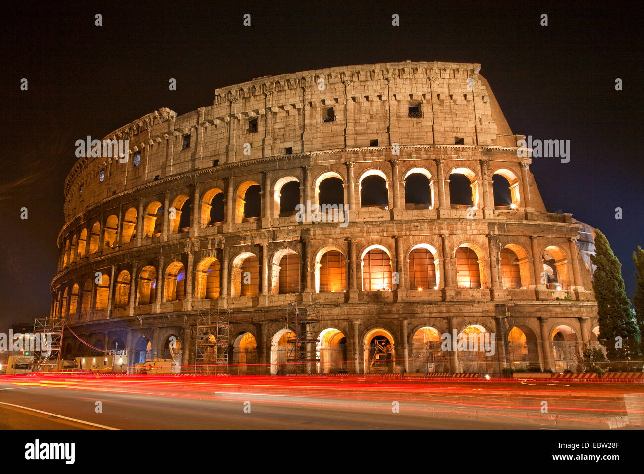 illuminated Colosseum at night, Italy, Rome Stock Photo - Alamy