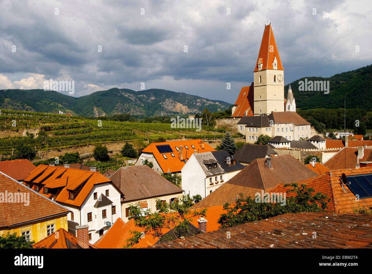 Church in Weissenkirchen in the Wachau, Austria, Lower Austria Stock ...
