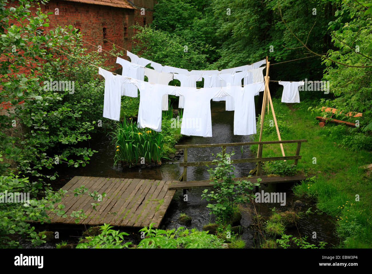 Washing place, Wustrow, Wendland, Lower Saxony, Germany, Europe Stock ...