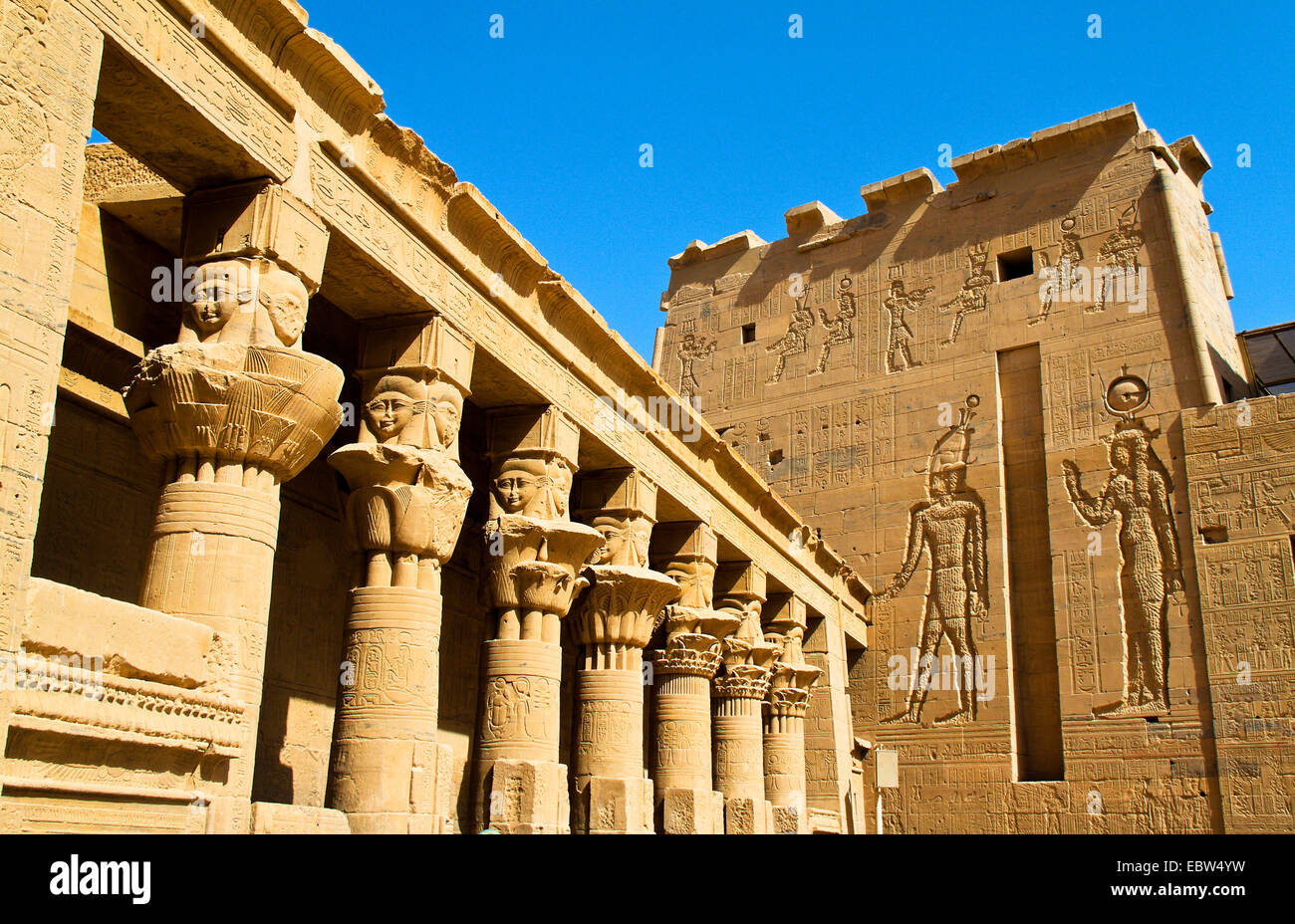 Philae Temple, Egypt, Upper Egypt, Assuan Stock Photo - Alamy