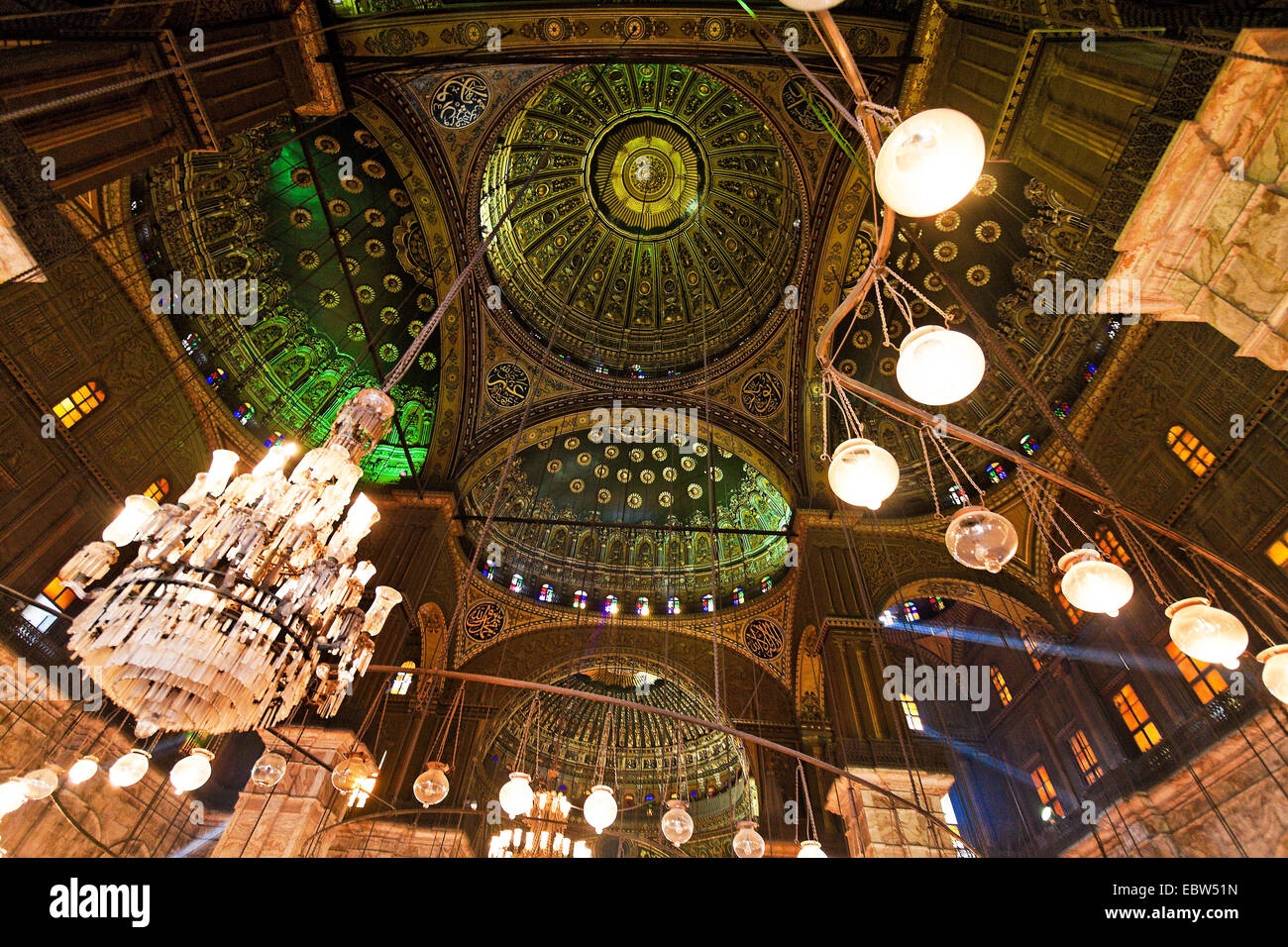 interior view of Mosque of Muhammad Ali, Egypt, Kairo Stock Photo - Alamy