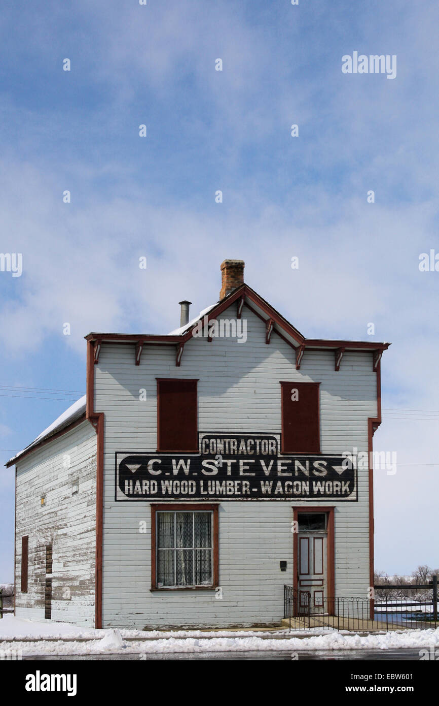 Fort MacLeod, Alberta, Canada. CW Stevens contract next to the fort ...