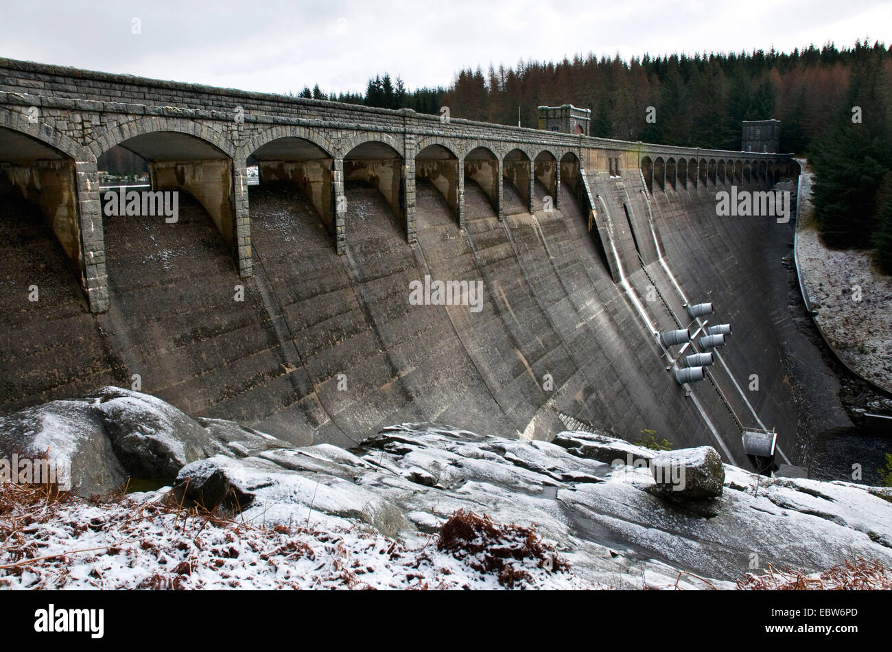 Laggan Dam on the River Spean as part of a hydroelectric power station ...