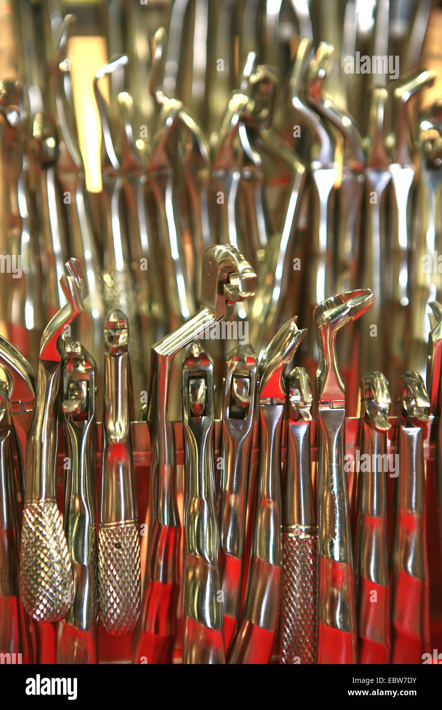 dentist's forceps on a rack Stock Photo - Alamy