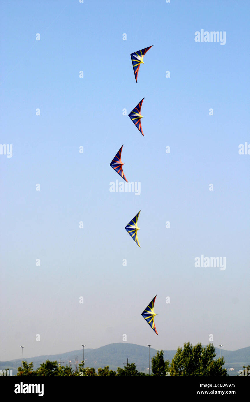 five kites at the sky Stock Photo - Alamy