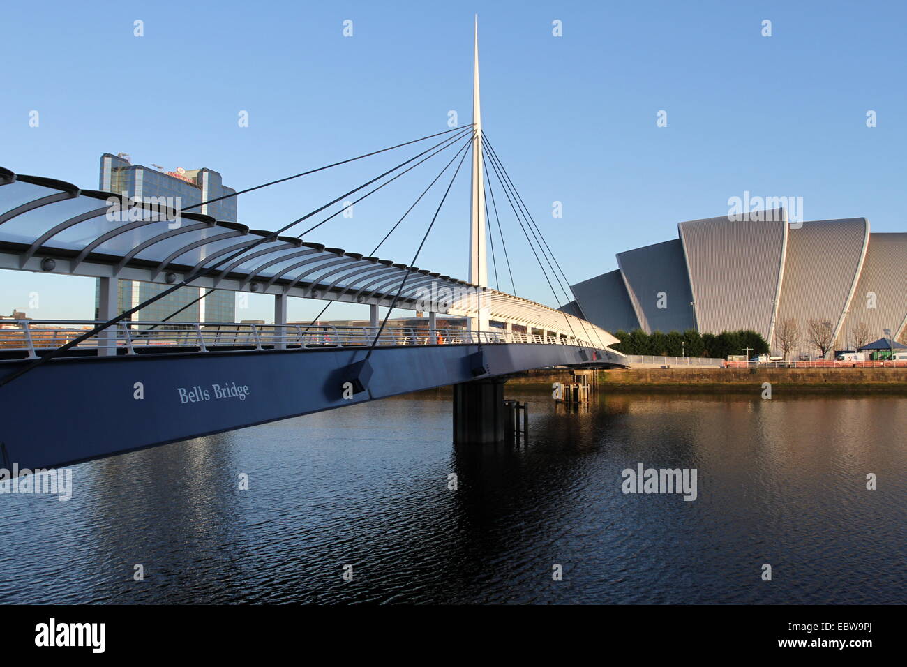 Bells Bridge and Armadillo Glasgow Scotland December 2014 Stock Photo ...
