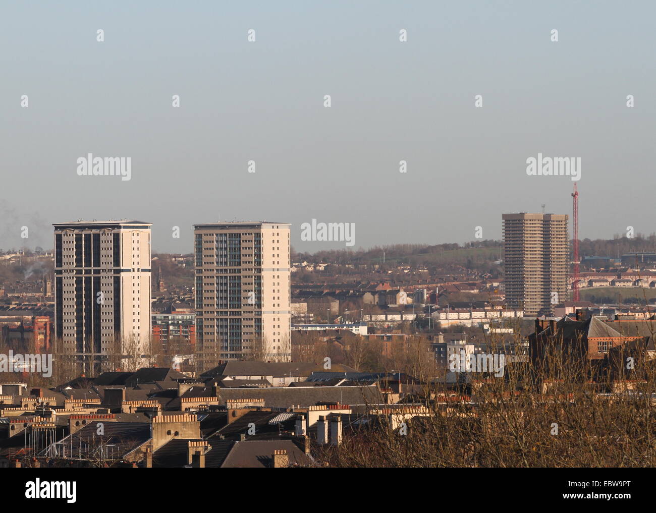 Bluevale and whitevale Street tower blocks Glasgow Scotland October ...