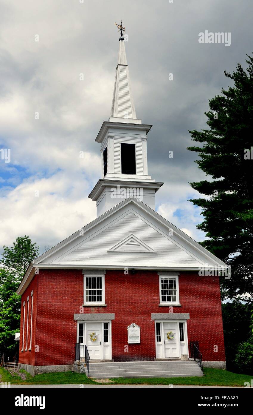 HARRISVILLE, NEW HAMPSHIRE: The Community Church built in simple brick ...