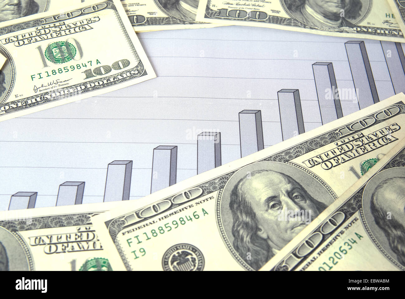 Money with chart can be used for financial concept Stock Photo - Alamy