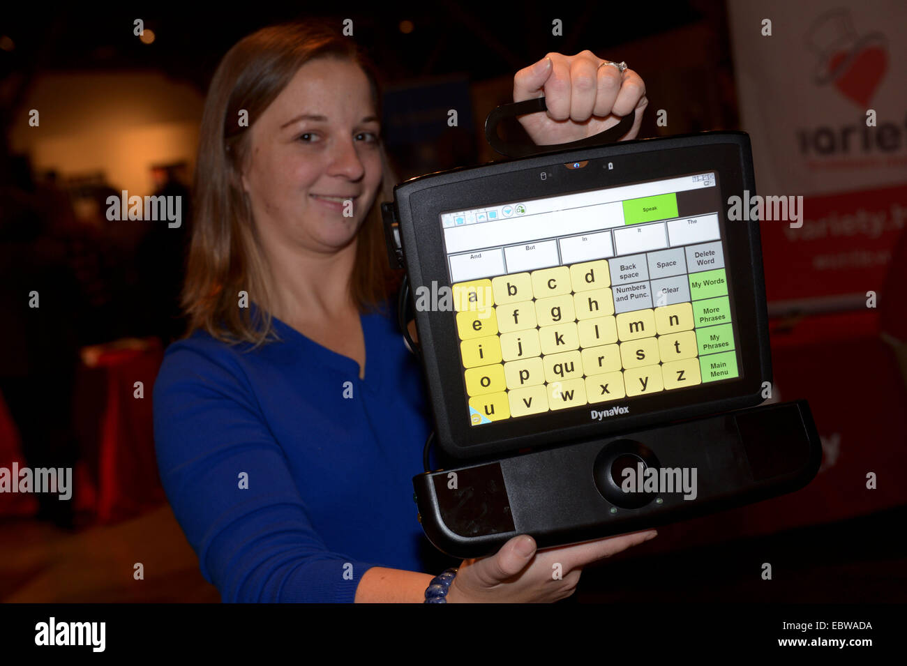 Vancouver. 3rd Dec, 2014. Sarah Gauthier of Caya BC shows Maestro ...