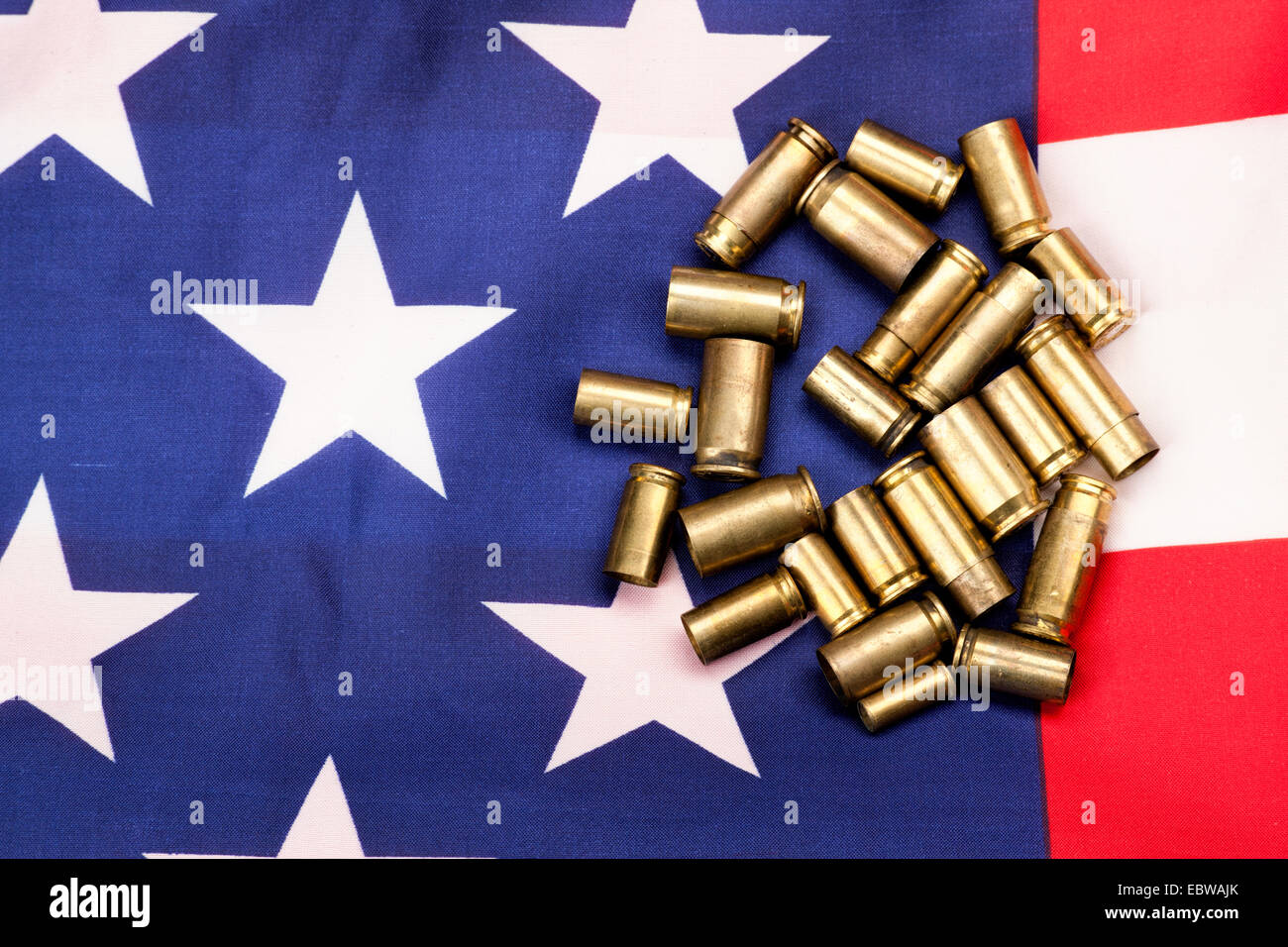 Shells on the US flag Stock Photo - Alamy