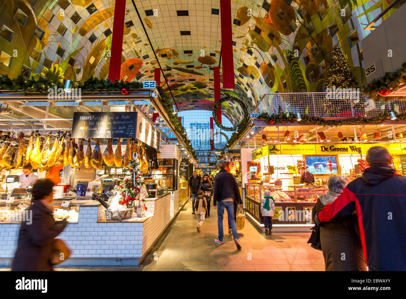 The new Market Hall in Rotterdam, restaurants, food shops, market ...
