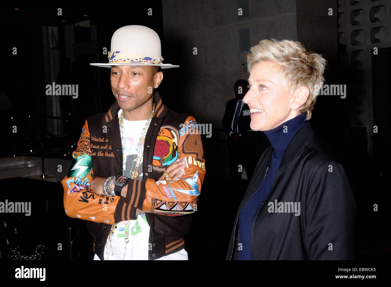 Los Angeles, CA, USA. 4th Dec, 2014. Pharrell Williams, Ellen DeGeneres ...