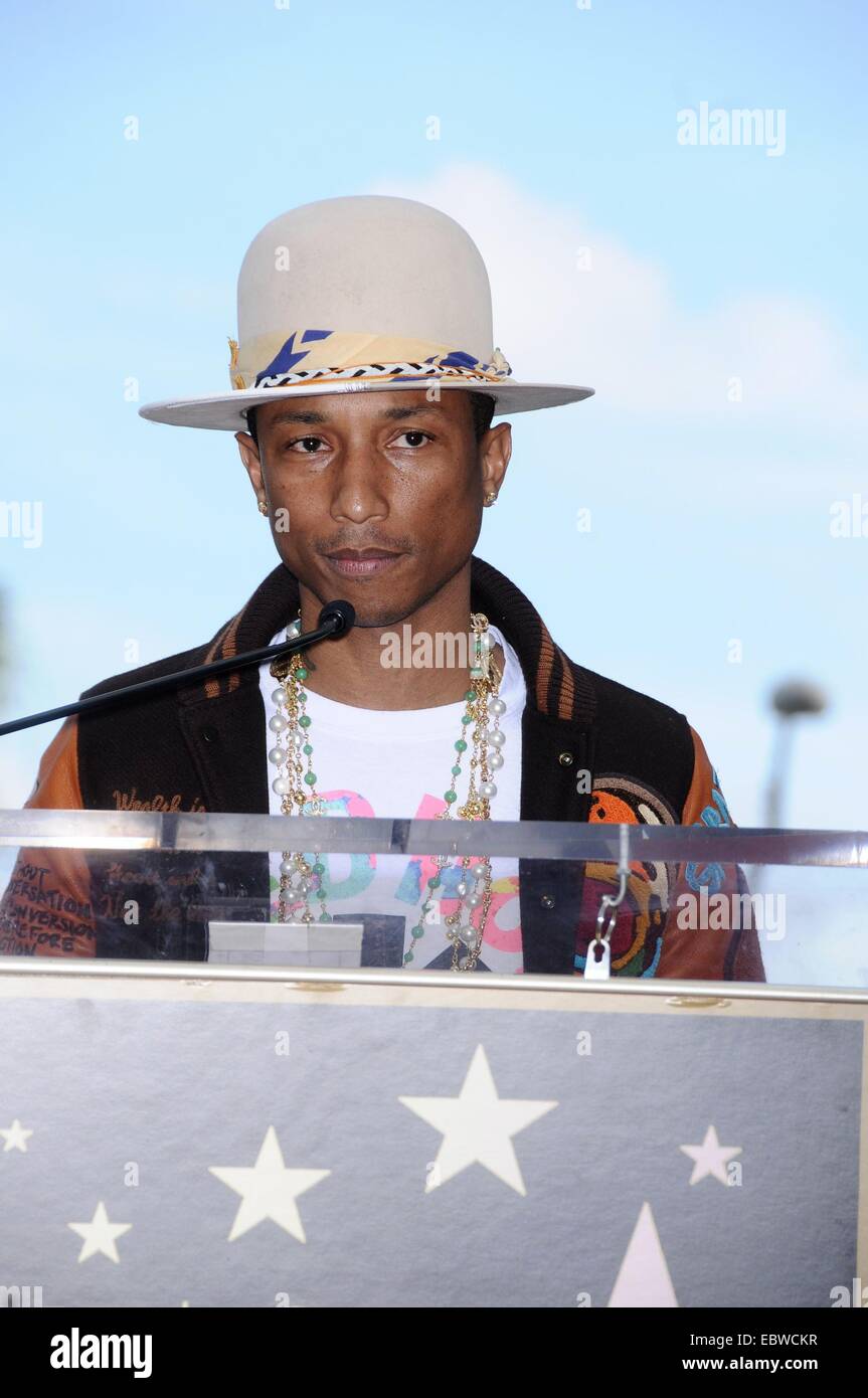 Los Angeles, CA, USA. 4th Dec, 2014. Pharrell Williams at the induction ...