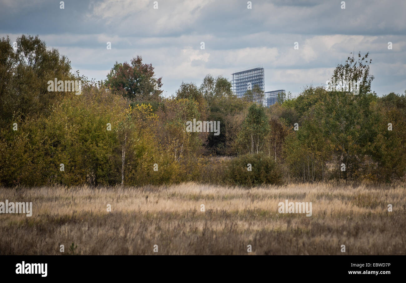 Duga-3 Soviet radar system in Chernobyl-2 military base seen from ...