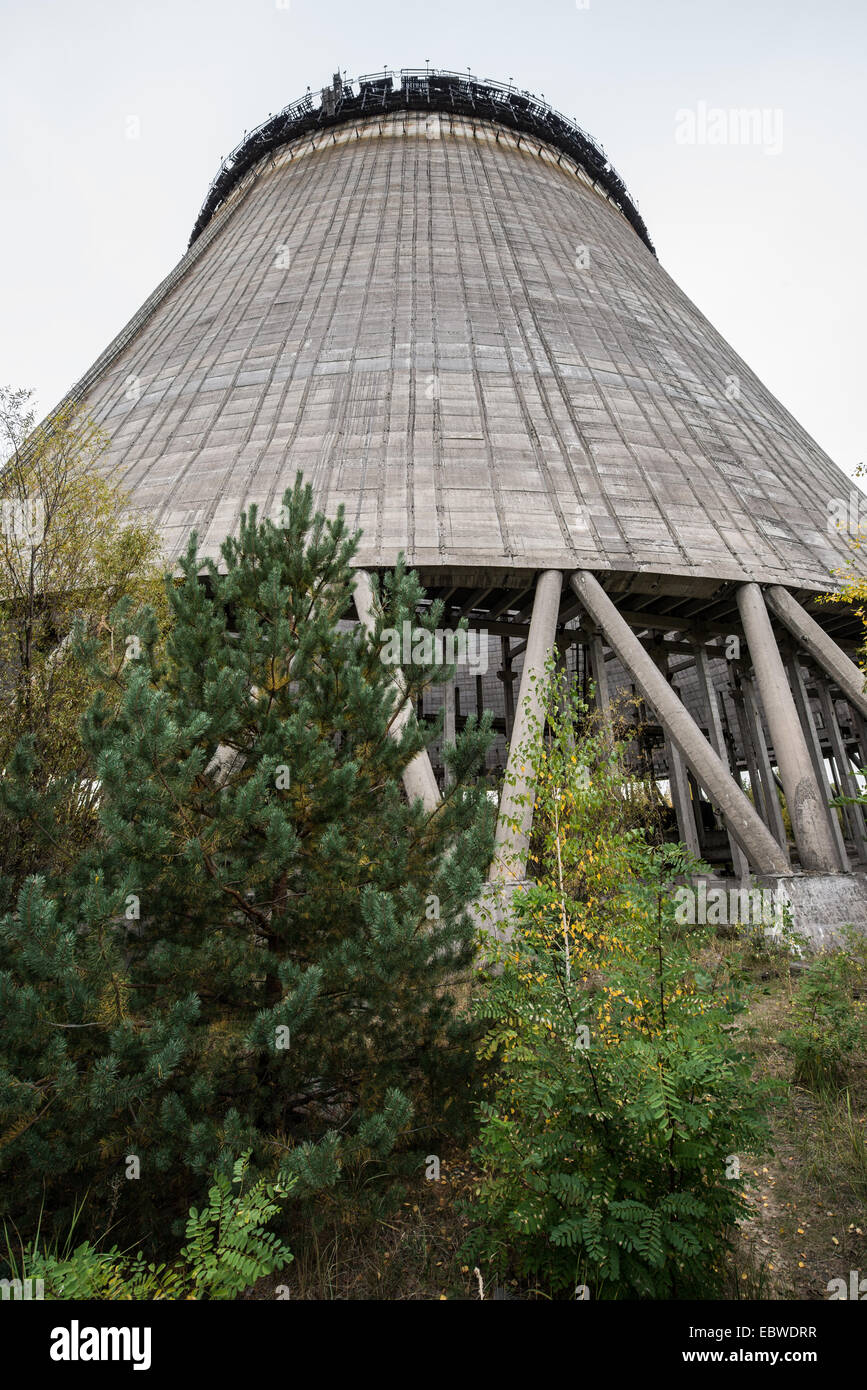 unfinished Cooling Tower of reactor number 5 in Chernobyl Nuclear Power ...
