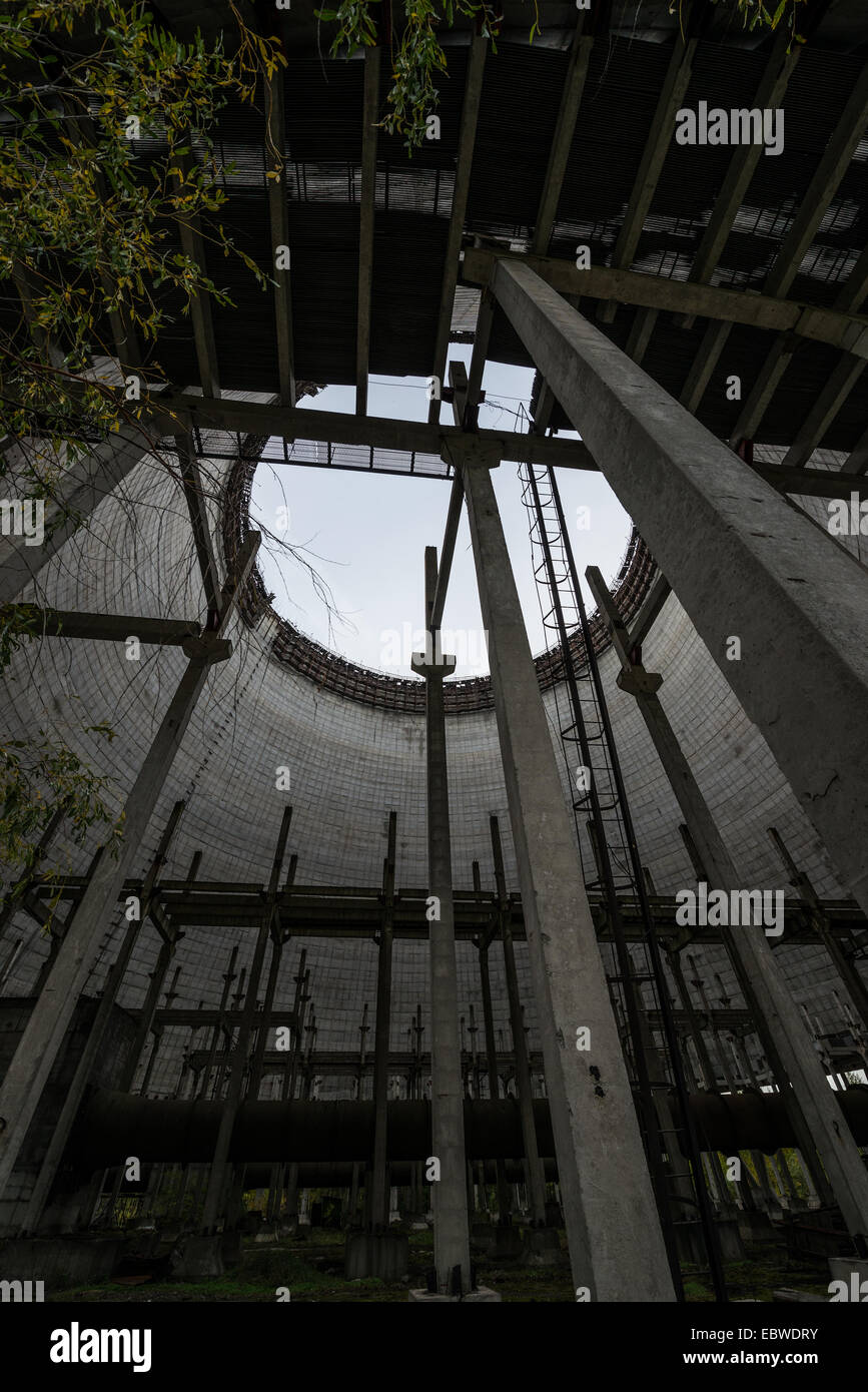 unfinished Cooling Tower of reactor number 5 in Chernobyl Nuclear Power ...