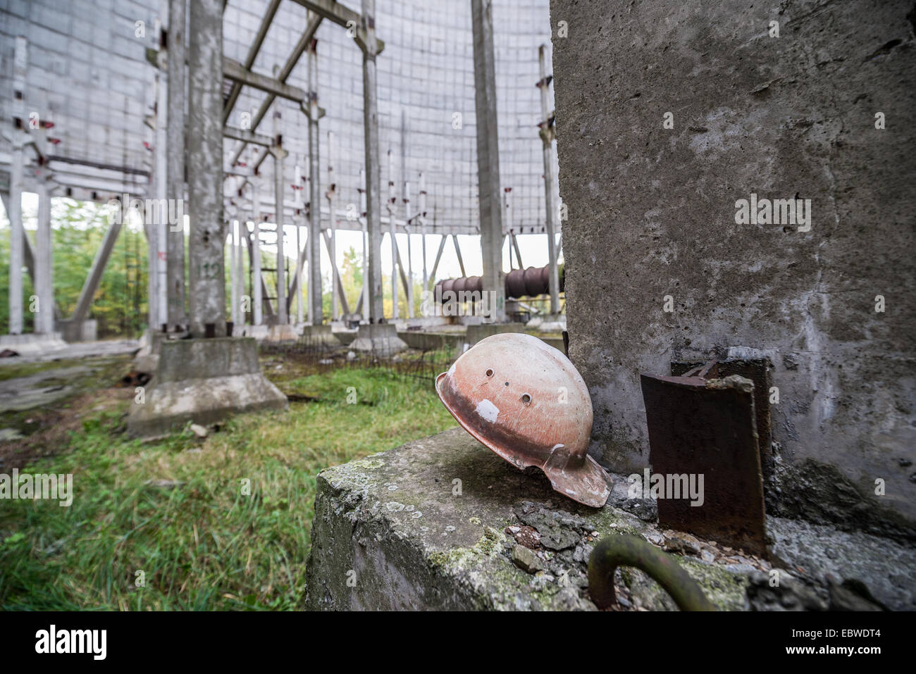 unfinished Cooling Tower of reactor number 5 in Chernobyl Nuclear Power ...