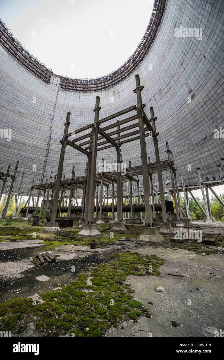 unfinished Cooling Tower of reactor number 5 in Chernobyl Nuclear Power ...