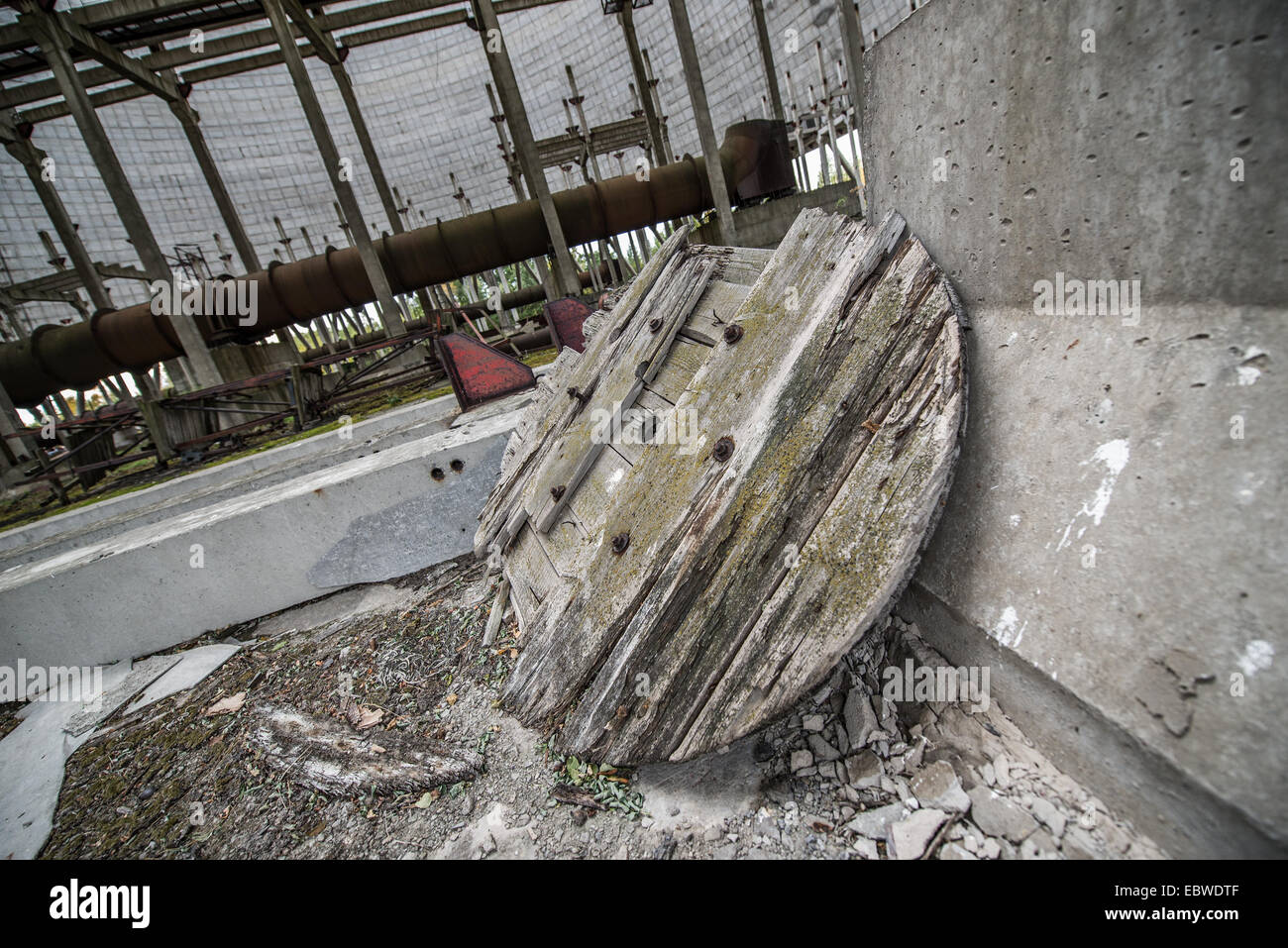 unfinished Cooling Tower of reactor number 5 in Chernobyl Nuclear Power ...