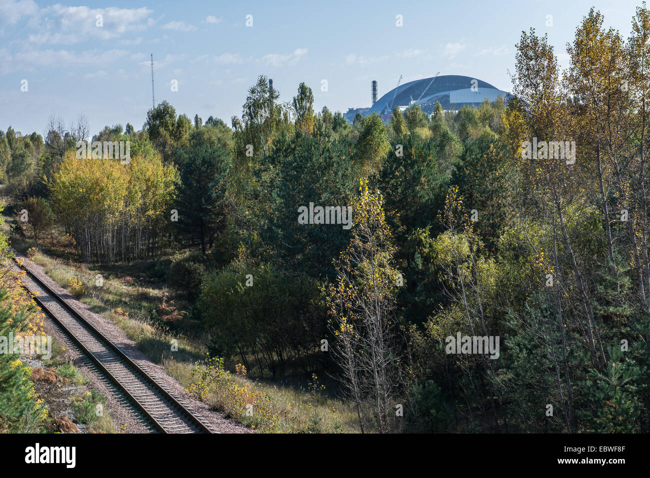 railway tracks nesr Pripyat abandoned city, Chernobyl Exclusion Zone ...