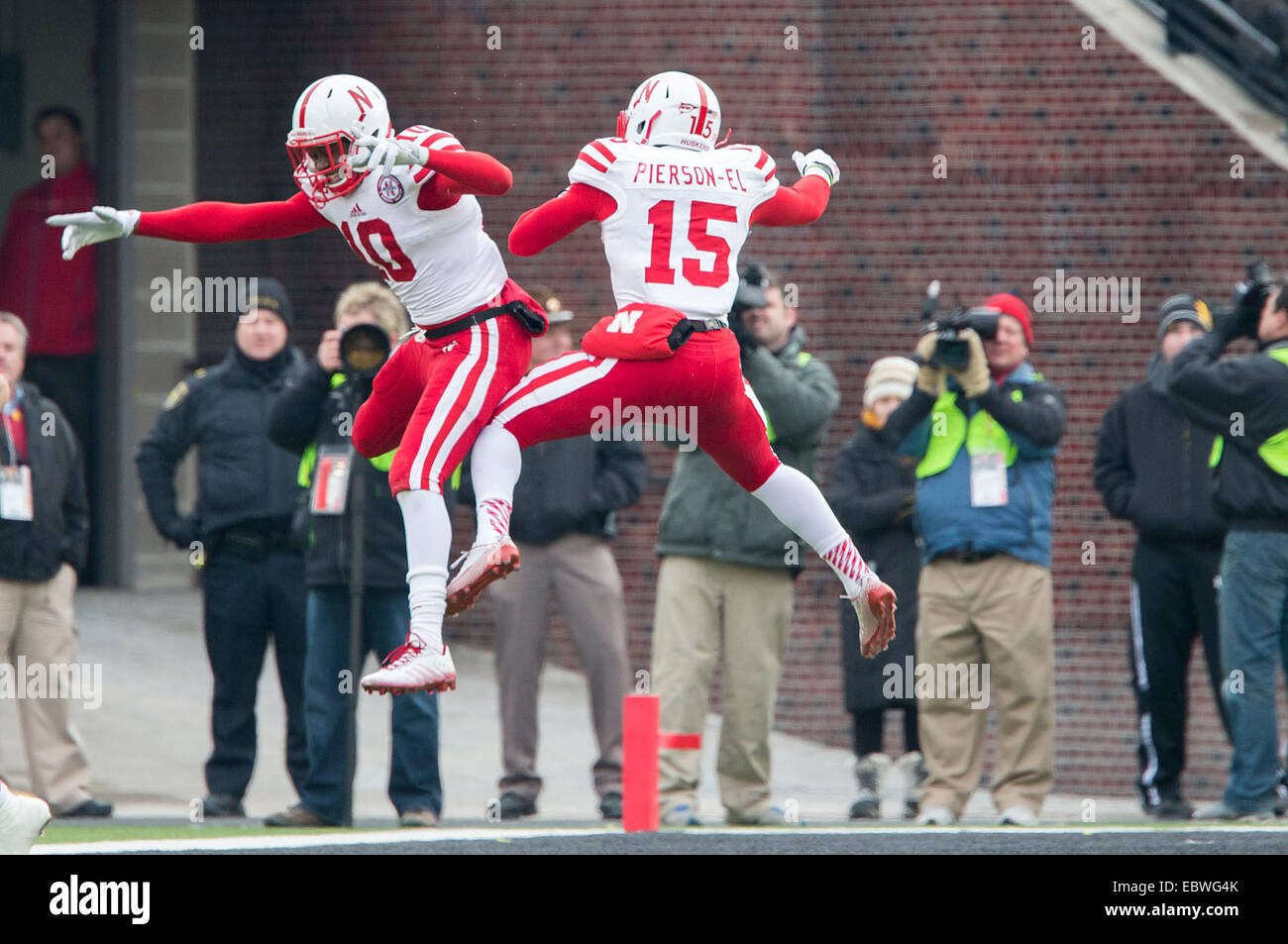 Iowa City, IA. USA. 28th Nov, 2014. Nebraska Cornhuskers wide receiver ...