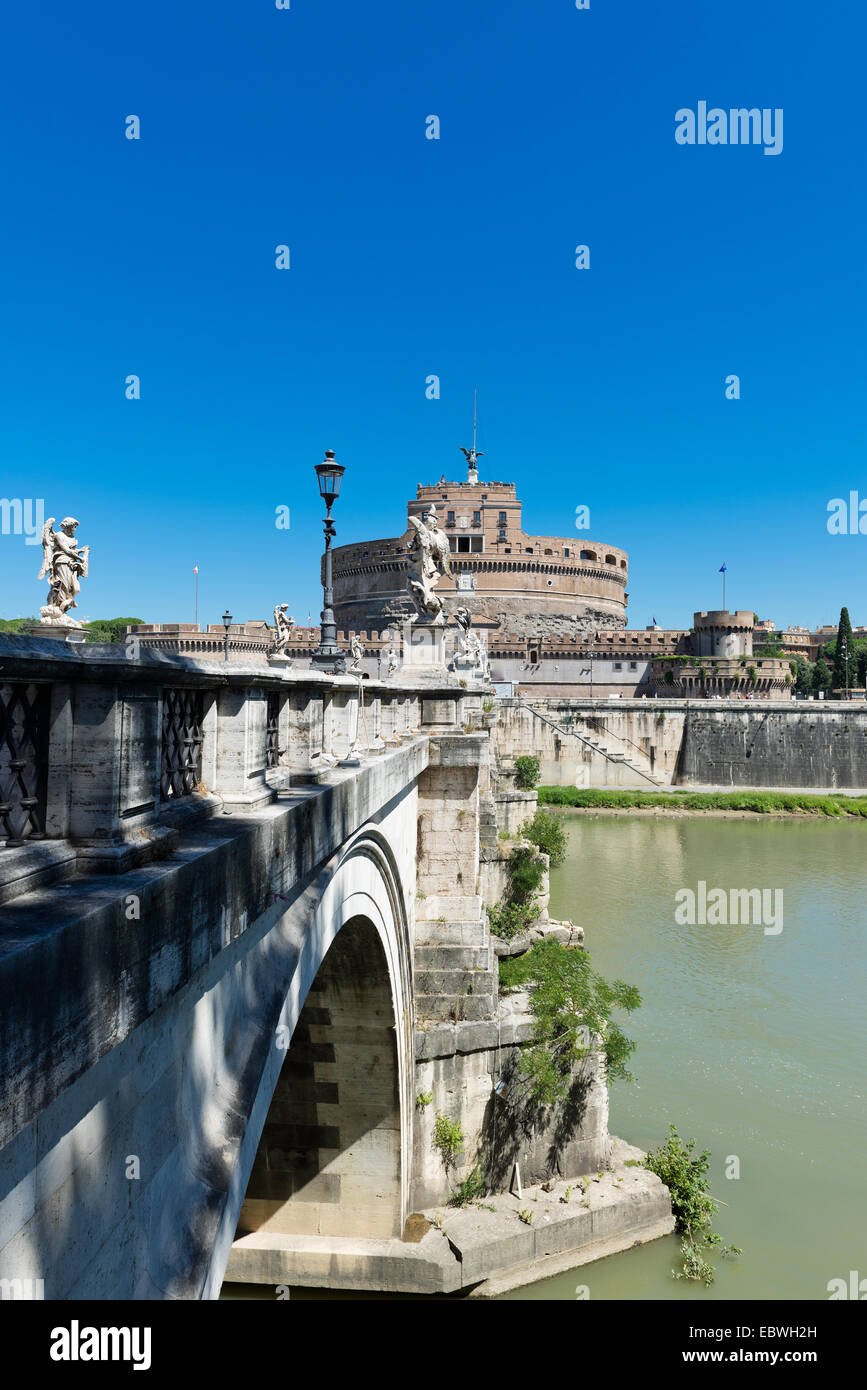 beautiful view with castle st. Angelo. Rome Stock Photo - Alamy