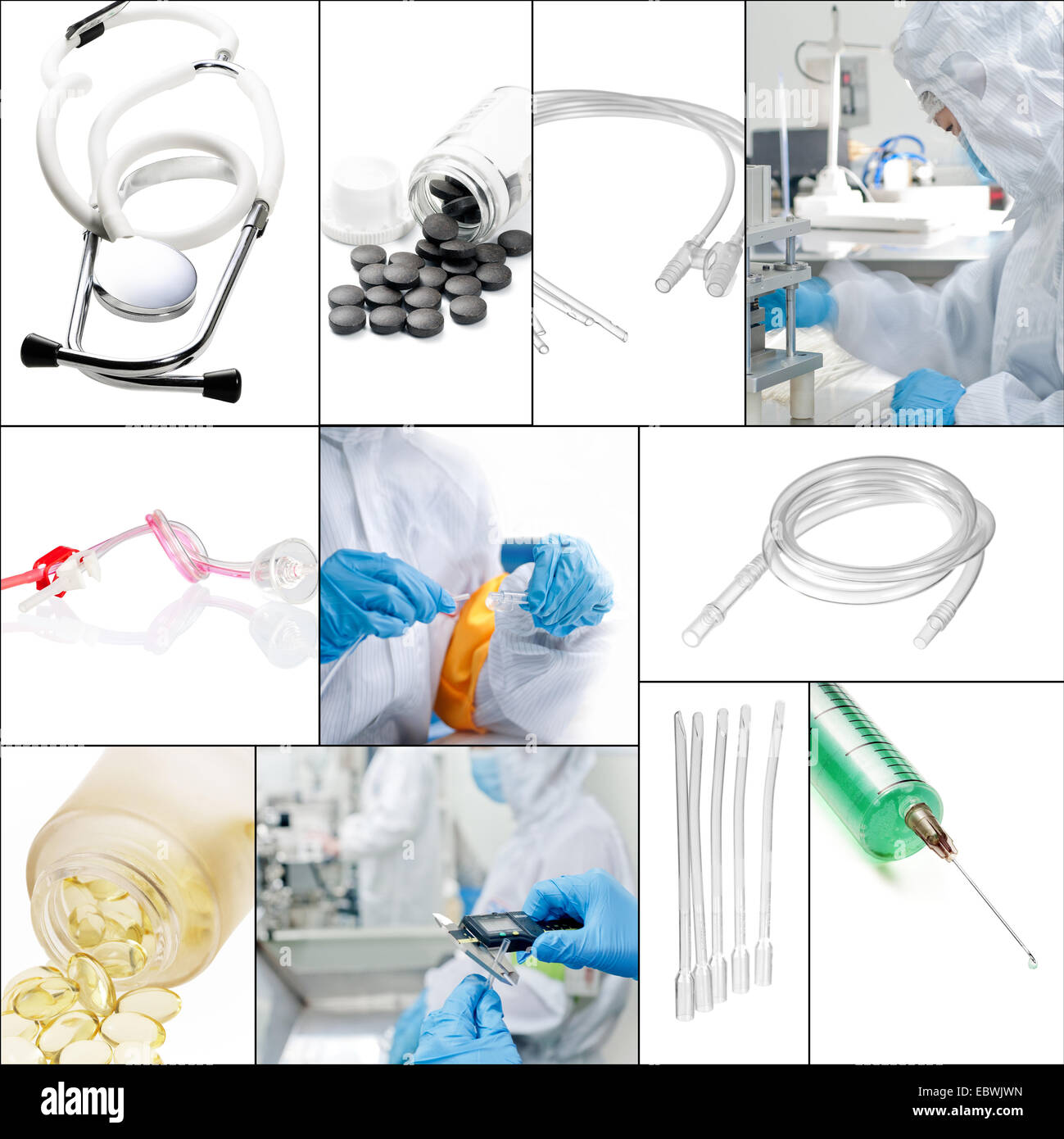 Medical collage composition mosaic nested on white frame Stock Photo ...