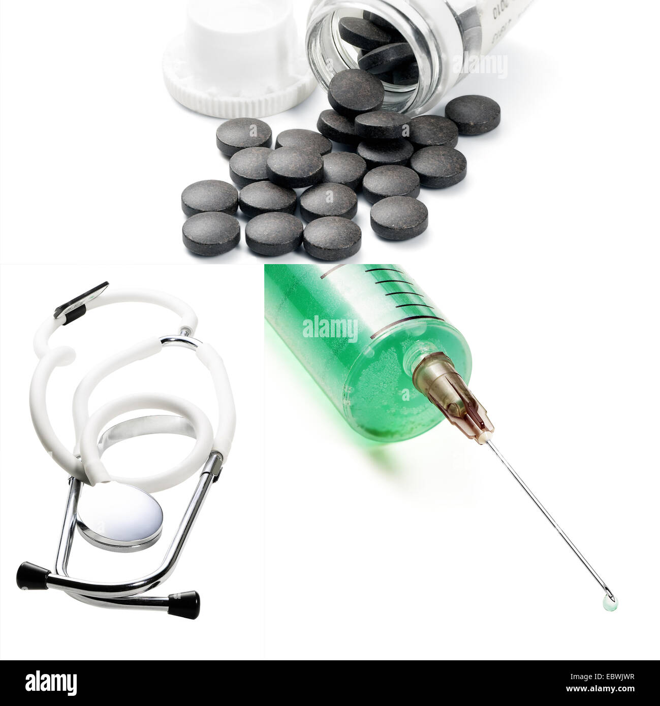 Medical collage composition mosaic nested on white frame Stock Photo ...