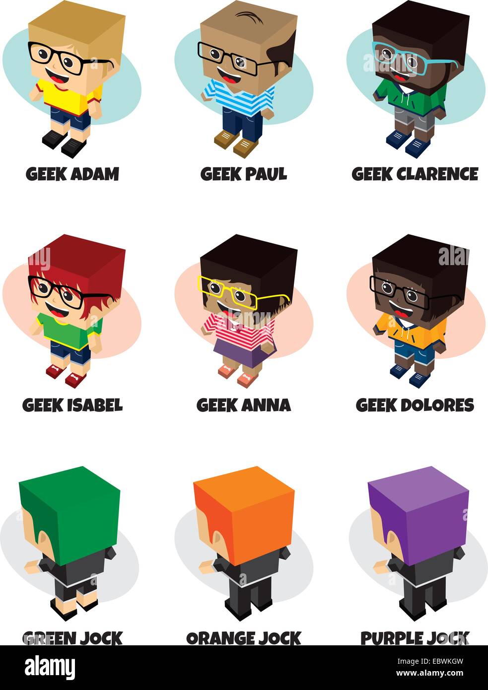 cartoon character art Stock Vector Image & Art - Alamy